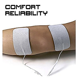 20 Pcs 2" X 4" TENS Unit Replacement Pads, Compatible with AUVON TENS, TENS 7000 - Durable Rectangular Self-Adhesive Electrodes Pads, Latex-Free and Flexible for Lower Back and Multiple Pain Relief