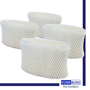 PUREBURG WF2 Wick Filters Compatible with Kaz Vicks V3100 V3500N V3500 V3700 V3800 V3900 Kaz 3020 Sunbeam 1118 Series Honeywell HCM-350 HCM-630 HCM-300T Relion WA-8D Enviracaire ECM-500,4-Pack