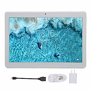 Haofy 10.1 Inch HD Tablet PC 2560x1600 Resolution 100-240V 2.4G 5G WiFi Study Tablet PC for Android 12 (US Plug)