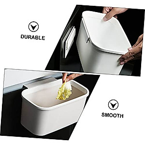 COLLBATH 1pc Plastic Under White Sink Home Bedroom Waste Can Wall-Mounted Organizer Creative Camping Household Japanese-Style Trash Large Bin Office Simple Kitchen Wall Bathroom Punch