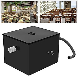 MARTEXBUY Commercial Grease Interceptor 40LB, Stainless Stee Grease Trap, Grease Interceptor Trap with Side Water Inlet, Under Sink Grease Trap for Restaurant Canteen Factory Home Kitchen