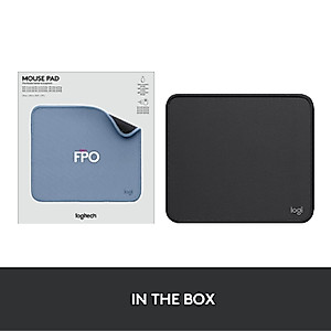 Logitech Mouse Pad - Studio Series, Computer Mouse Mat with Anti-Slip Rubber Base, Easy Gliding, Spill-Resistant Surface, Durable Materials, Portable, in a Fresh Modern Design, Graphite