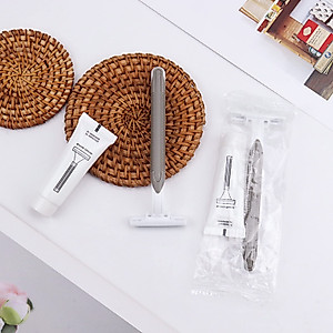 Disposable Razors in Bulk Pack of 60,Gray Bulk Razors Disposable Individually Wrapped Twin Blade Disposable Shaving Razors with Shaving Cream and Clear Cap Set for Homeless,Hotel,Charity,Travel