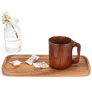 Handmade Wooden Mug for Men Women 12 oz Coffee Mug Man Gift Small Wood Cup Tankard Barrel Mug Wooden Beer Mug Outdoor Tea Drinking Cup Cool Viking Mug Male Coffee Mug