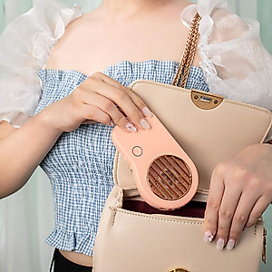 ageqi Necklace Fan, Mini Handheld Fan, Battery Operated Small Portable Fan Personal Handheld USB Neck Fan Eyelash Fan for Kids Girls Adults Indoor Outdoor Camping Office Travel (Green)