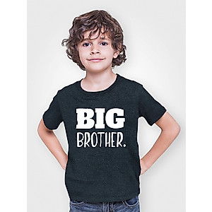 Big Brother Shirt for Toddler Promoted to Best Big Brother Announcement Baby Boys (Charcoal Black, 18 Months)