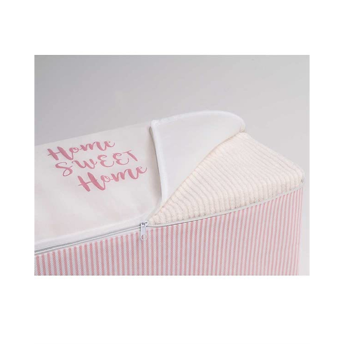 4 Pack Pink Storage Bags for Bedroom, Clothes and Blanket Organizer, Double Zipper Organization Bag, Foldable Fabric Boxes for Laundry Room, Large Capacity Comforter Storage Bag