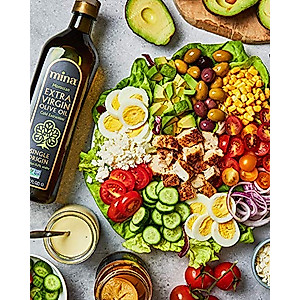 Mina Extra Virgin Olive Oil, New Harvest, Polyphenol Rich Moroccan Olive Oil, Cold Extraction, Single Origin Olive Oil, Less Than 0.2% Acidity, 68 Fl Oz, 2 L