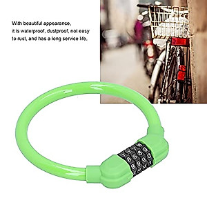 Anti Theft Bike Lock, Waterproof The Same Interlocking Function Password Unlocking Bike Lock High Security for Bike for Cyclist(Green)