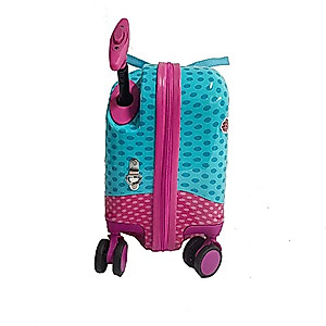 Disney Minnie Mouse Ride on Suitcase for Kids, 18'' Suitcase with Seat for Kids, Cute Lightweight Kids Travel Suitcase Trolley