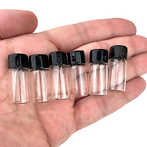 TREE OF LIFE REV. 22:14 2 ML Small Glass Vials with Screw Caps - 36 Pcs & 6 Eye Droppers - 5/8 Dram Clear Glass Sampling Bottle for Essential Oils, Anointing Oil, Fragrances or Lab Chemicals