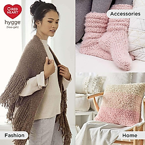 Red Heart Hygge Yarn, 3 Pack (8 Ounce), Pearl 3 Count