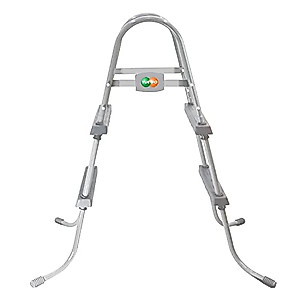 YUEWO 36" 2-Step Steel Frame Above Ground Swimming Pool Ladder with Non-Slip Plastic Steps for Entry and Exit System Swim Pools