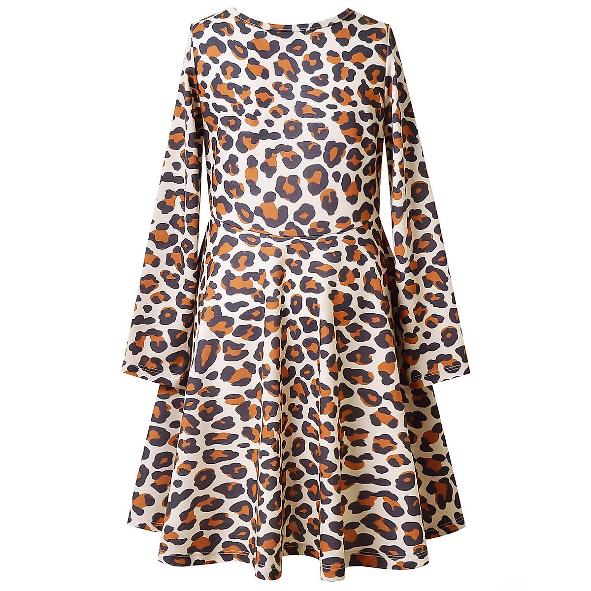 Perfashion 18" Doll Leopard Print Outfit Girl Matching American Doll Dress Winter Long Sleeve 6 7