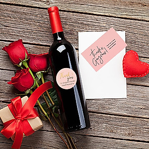 TUCEWP 620Pcs Thank You Cards and Stickers Set, Include 120 Thank You Cards Small Business Bulk 500 Thank You for Your Order Stickers Pink Thank You Stickers for Packaging Envelope Seals Business