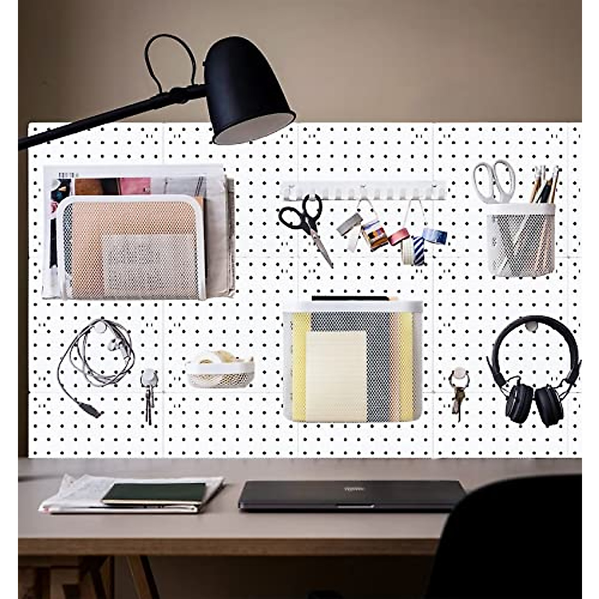 8 Pack Pegboard, Peg Boards, Peg Boards for Walls, Pegboard Wall Organizer, Small Pegboard 10" x 10", Pegboard Plastic Panels for Craft Room, Organizer, Storage, Workbench, Study Room