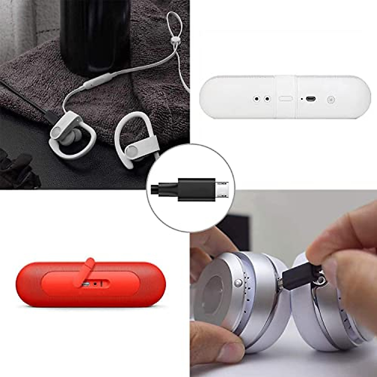 Toxaoii Micro USB Charging Cable Compatible with Beats by Dr Dre Studio Solo 3 2 2.0 Powerbeats 3 2 Wireless Headphone Earphone, Pill 2.0 Speakers(3.3FT)