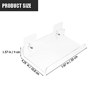 Beavorty Acrylic display stand nail polish rack album covers for wall decor clear wall shelf acrylic wall shelf clear bookshelf vinyl record wall mount -mounted Display stands