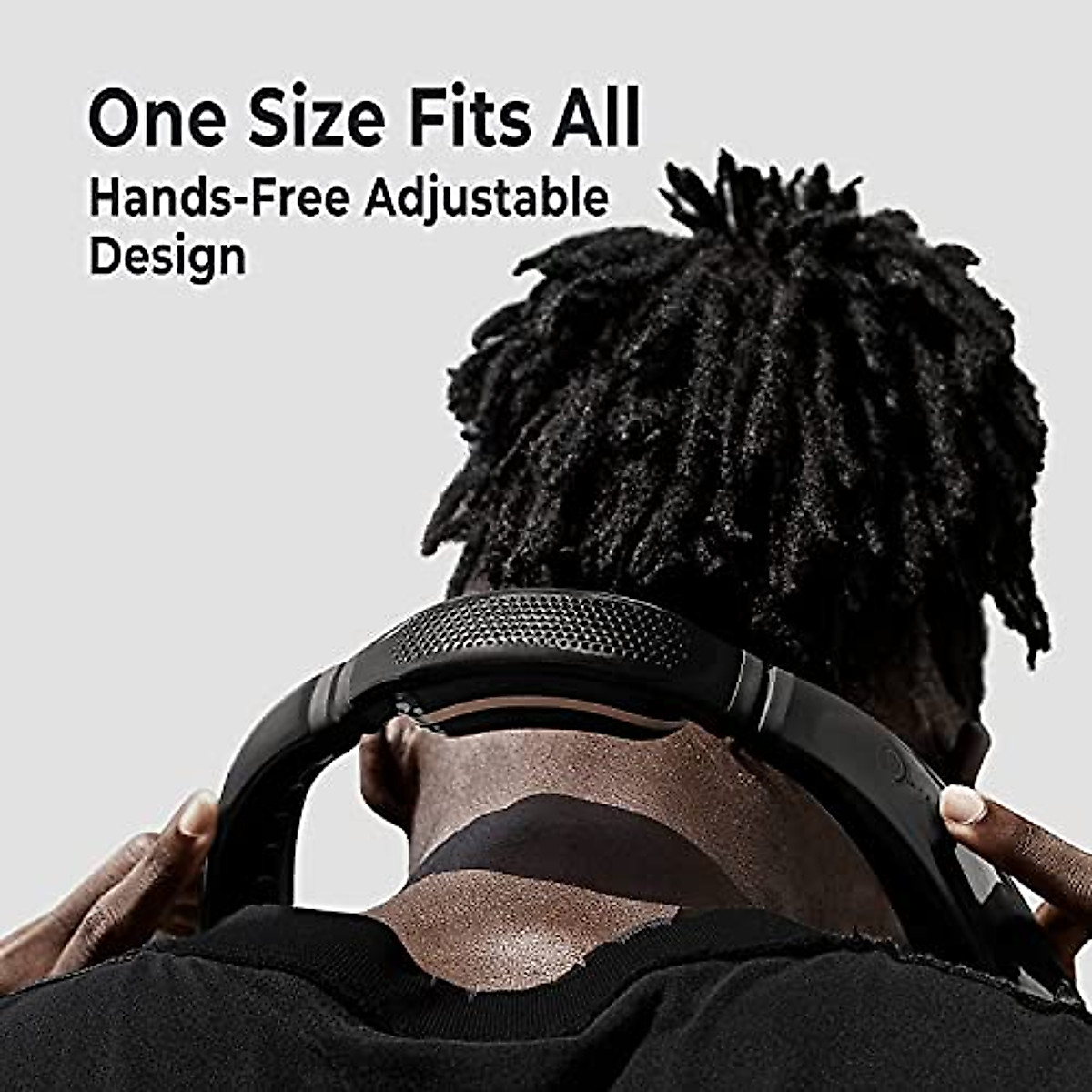 TORRAS Coolify Portable Air Conditioner Neck Fan, Hands Free Semiconductor Cooling Bladeless Fan, 4000 mAh Rechargeable Leafless Mini USB Fan for Outdoor/Home/Office, 3 Speeds, Brilliant Black