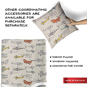 Glenna Jean Crib Sheet, Flying High, Beige, Standard