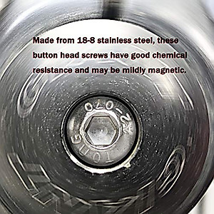 100 Pcs M3-0.50 x 8mm Button Head Socket Cap Screws, Passivated 18-8 Stainless Steel, Allen Hex Drive, ISO 7380, by Fullerkreg,Come in an Easy-use Storage Case