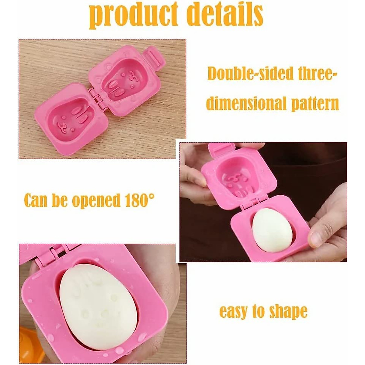 6 Pcs Cartoon Cute Boil Egg Fish Car Heart Shape Egg Sushi Rice Mould Decorating Fondant Cake Tool Cookery molds