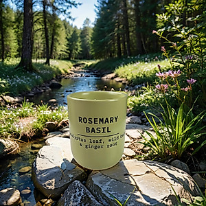 Generic Bellevue Luxury Candles, 10 OZ Fragranced Candle, Soy Blend Wax, Essential Oils, Long-Lasting Burn, Home Fragrances, Aromatherapy Home Scented Candles Scent Rosemary Basil