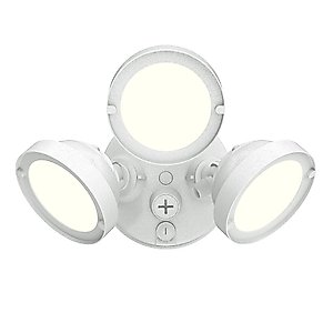 HALO TGS Outdoor Integrated LED Flood & Security Light Triple Round Head White