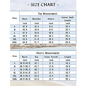 COOFANDY Men's Hawaiian 2 Piece Short Set Cruise Wear Short Sleeve Button Down Shirts and Shorts