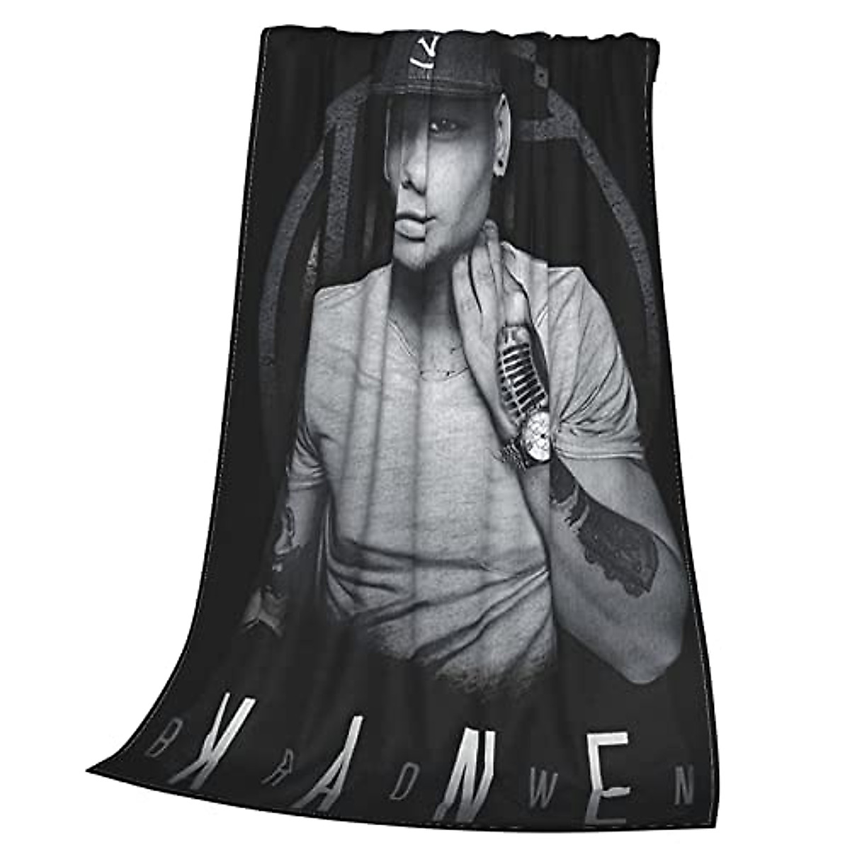 KLENITIZE Kane Singer Brown Flannel Fleece Throw Blanket Lightweight Soft Cozy All Seasons Warm Blanket for Bedding Sofa and Travel 60''X50'', Black