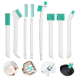 Small Cleaning Brushes for Household, 8Pcs Crevice Cleaning Tool Set for Window Groove Track Humidifier Keyboard Bottle Door Car Vent, Tiny Detail Cleaner Scrub Brush for Gaps Corner Tight Space