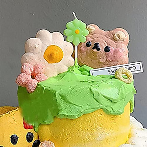 Flower Cake Candles, Flower Shaped Birthday Cake Topper Cake Decoration - 10 Pcs