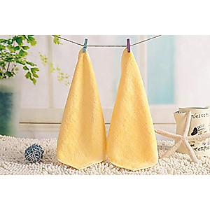 Tosnail 20 Pack 10" x 10" Ultra Soft Bamboo Fiber Baby Bath Washcloths and Towels - Assorted 5 Colors