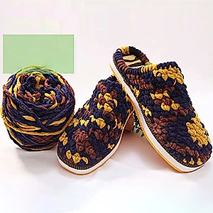 Chenille Chunky Yarn Arm Knitting Thick Velvet Crochet Yarn Fluffy Soft Chenille Knitting Yarn for Crocheting Blankets Stuffed Animals Bags Hats Gloves Slippers, 165g