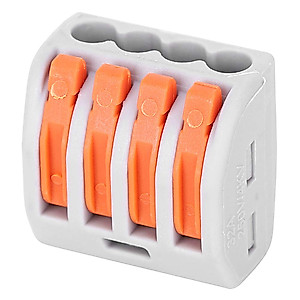 Wire Quick Connector,10pcs PCT-214 Wiring Connectors Terminal Blocks 4 Way Lighting Electrical Cable Fast Connection