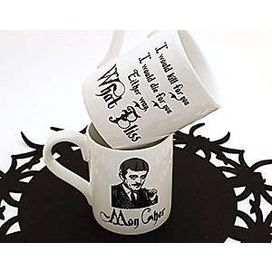 Vintage Macabre Family Funny Handmade Ceramic Mug Set LennyMud by Lorrie Veasey