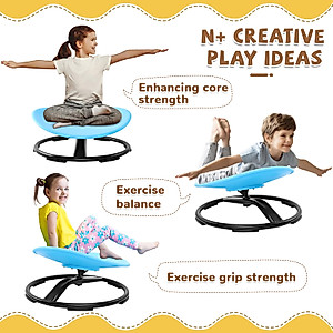 Zhenx Spinning Chair for Kids, Autism Kids Swivel Chair, Kids Sensory Chair, Spinning Chair for Autistic Kids & ADHD Children, Sit and Spin Training Body Coordination(Blue)