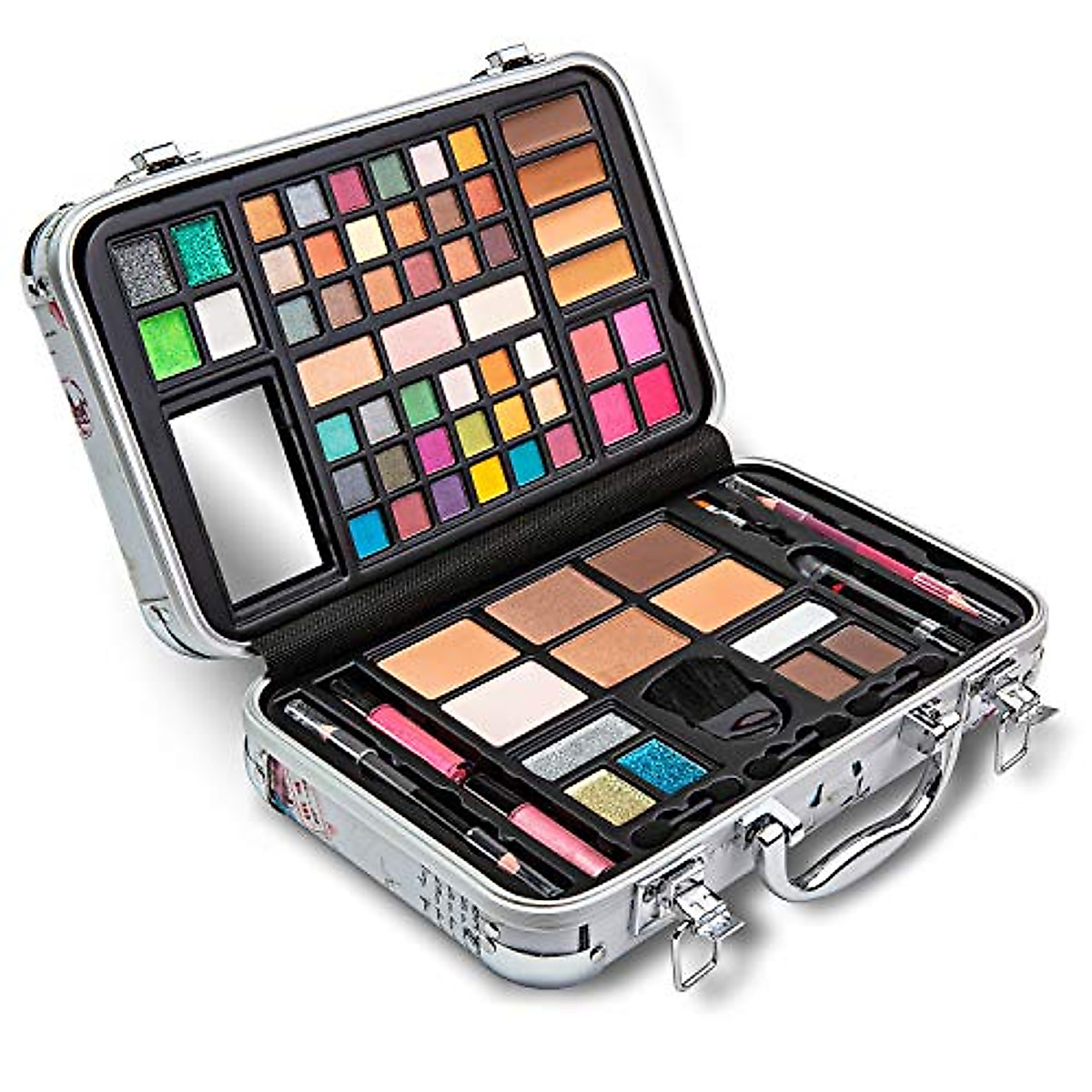 Vokai Makeup Kit Gift Set - 41 Eye Shadows, 7 Body Glitters, 1 Lip Liner Pencil, 1 Lipsticks, 4 Blushs, Eye liner pencil, 5 Concealers, 2 Lip Gloss, 5 Bronzers, Mirror