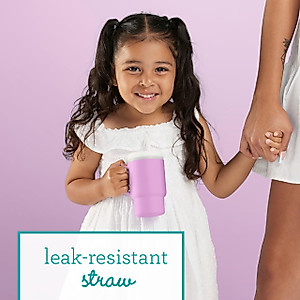 Infantino My 1st Tumbler – Adorable Miniature Tumbler with Leak-Resistant Straw and Toddler-Friendly Handle, Encourages Hydration, Easy to Clean, 9 fl. oz, Lilac