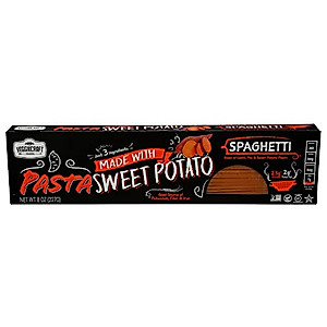 Veggiecraft Farms Spaghetti Pasta - Gluten Free, Thin Pasta Noodles, Made with Sweet Potato, Lentil & Peas, Low Carb, High Protein, Vegan, Healthy Pasta, Plant Based, High Fiber, Non-GMO - 8 Ounce