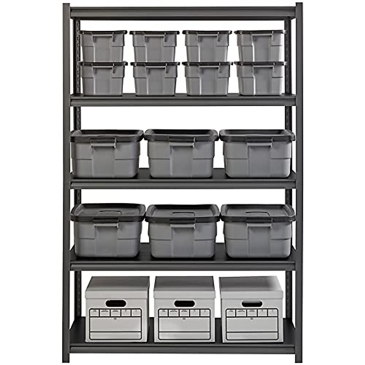 Hirsh 3,200 lb Capacity Iron Horse Shelving - 5 Compartment(s) - 72" Height x 48" Width x 24" Depth