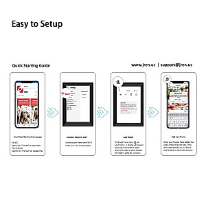 Digital Picture Frame，JREN 10.1 inch WiFi Digital Photo Frame with HD Touch Screen Auto-Rotate， Share Photos and Videos via FRAMEO App Anytime and Anywhere Plastic Frame Color Brown