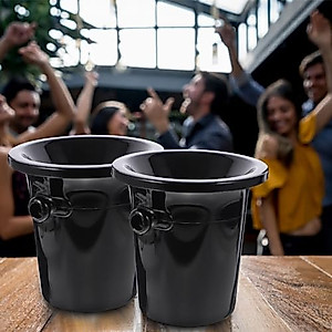Hemoton 3Pcs Wine Tasting Spittoons Wine Spittoons Wine Dump Buckets Champagne Bucket Spit Wine Barrels Cold Wine Barrels Ice Bucket (Black)