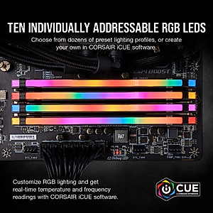 Corsair VENGEANCE RGB PRO DDR4 16GB (2x8GB) 3600MHz CL18 Intel XMP 2.0 iCUE Compatible Computer Memory - Black (CMW16GX4M2D3600C18)