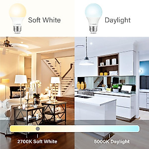 Sigalux LED Light Bulbs 60 Watt Equivalent A19 Standard Light Bulbs 2700K, Non-Dimmable Energy Efficient 9.5W LED Soft White Light Bulb with E26 Medium Base, 800 Lumens, UL Listed, 16 Pack