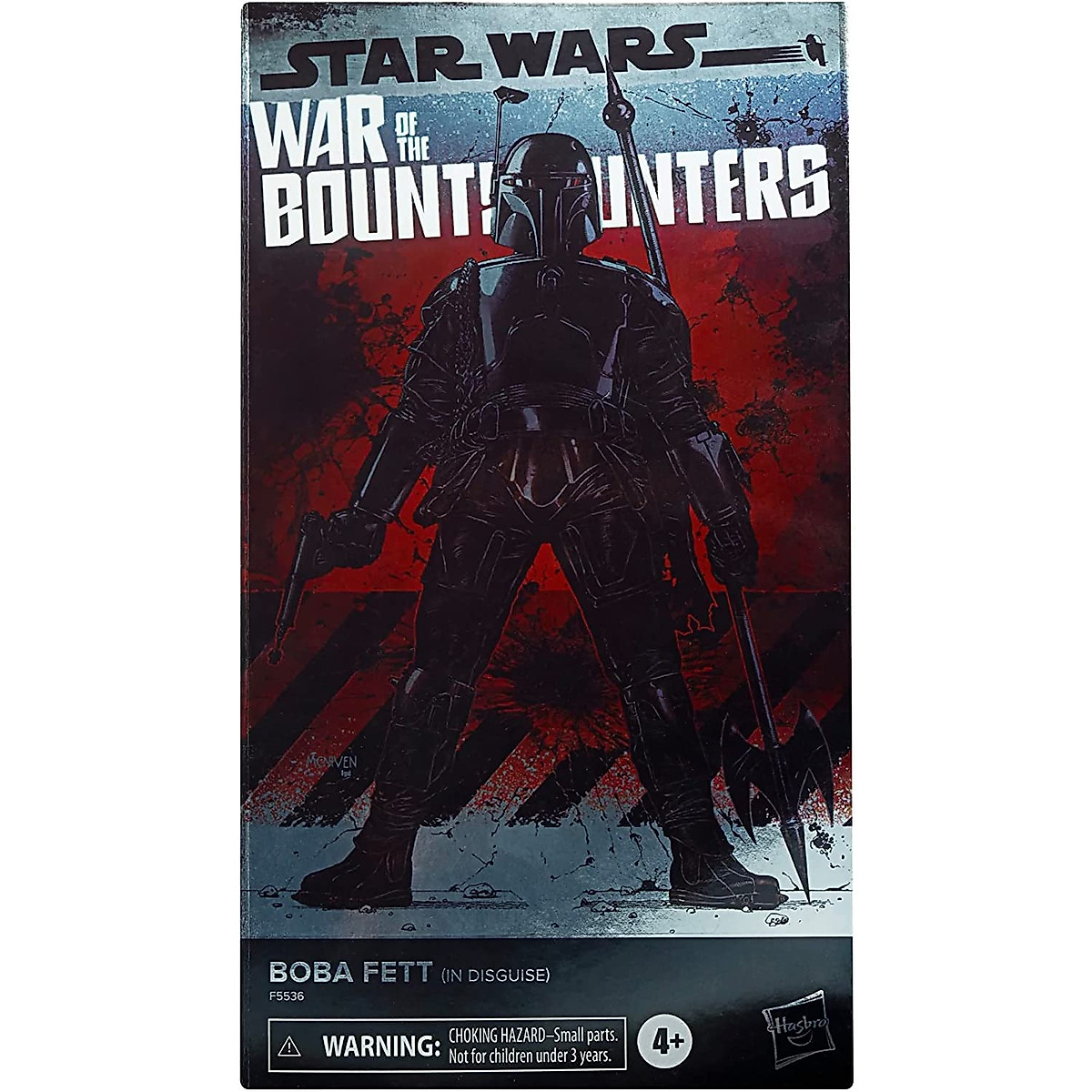 Star Wars The Black Series Boba Fett (in Disguise) SDCC Exclusive 6-Inch-Scale War of The Bounty Hunters Comic Set F5536 Multicolored Collectible by Hasbro Ages 4 and Up, Black,multicolored