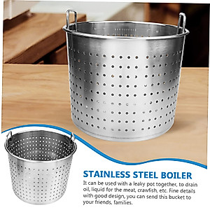 Crayfish Boiler Crawfish Leaky Pot Seafood Boiler Pot Stainless Steel Pot Crawfish Cooking Bucket Crawfish Boiler Leaky Metal Leaky Pot Stewed Meat Pot Leaky Bucket Crawfish Pot