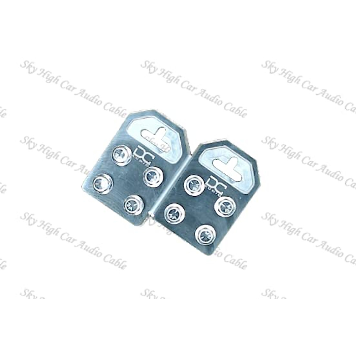 DC Audio - Flat 4 Spot Battery Terminals - Aluminum (Pair)