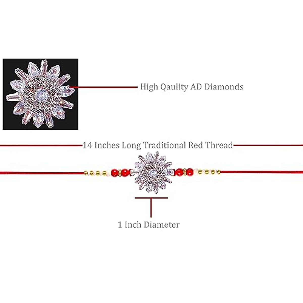 Fancy Rakhi for Brother Small Bro Rakshabandhan Thread/Raksha Bandhan Rakhi - P1 (Design 6)