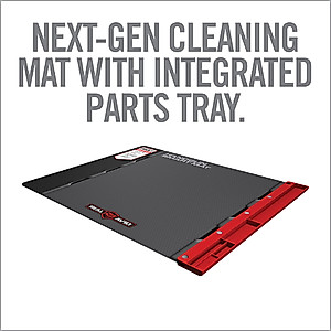 Real Avid Gun Cleaning Mat for Handguns with Magnetic Organizer Parts Tray; Protective Workbench Mat for Pistol Cleaning, Handgun Cleaning Pad with Red Tray for Gun Accessories and Gun Parts